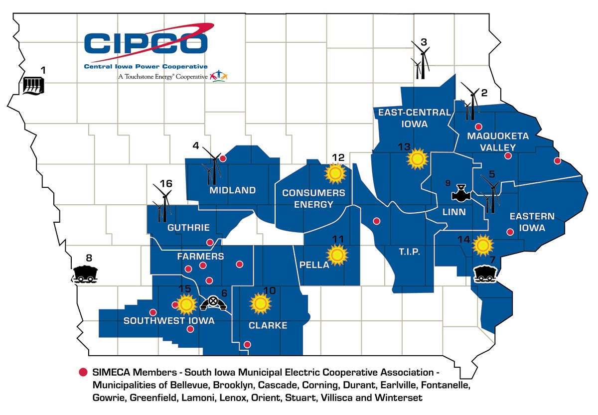 CIPCO Member Map | Clarke Electric Cooperative